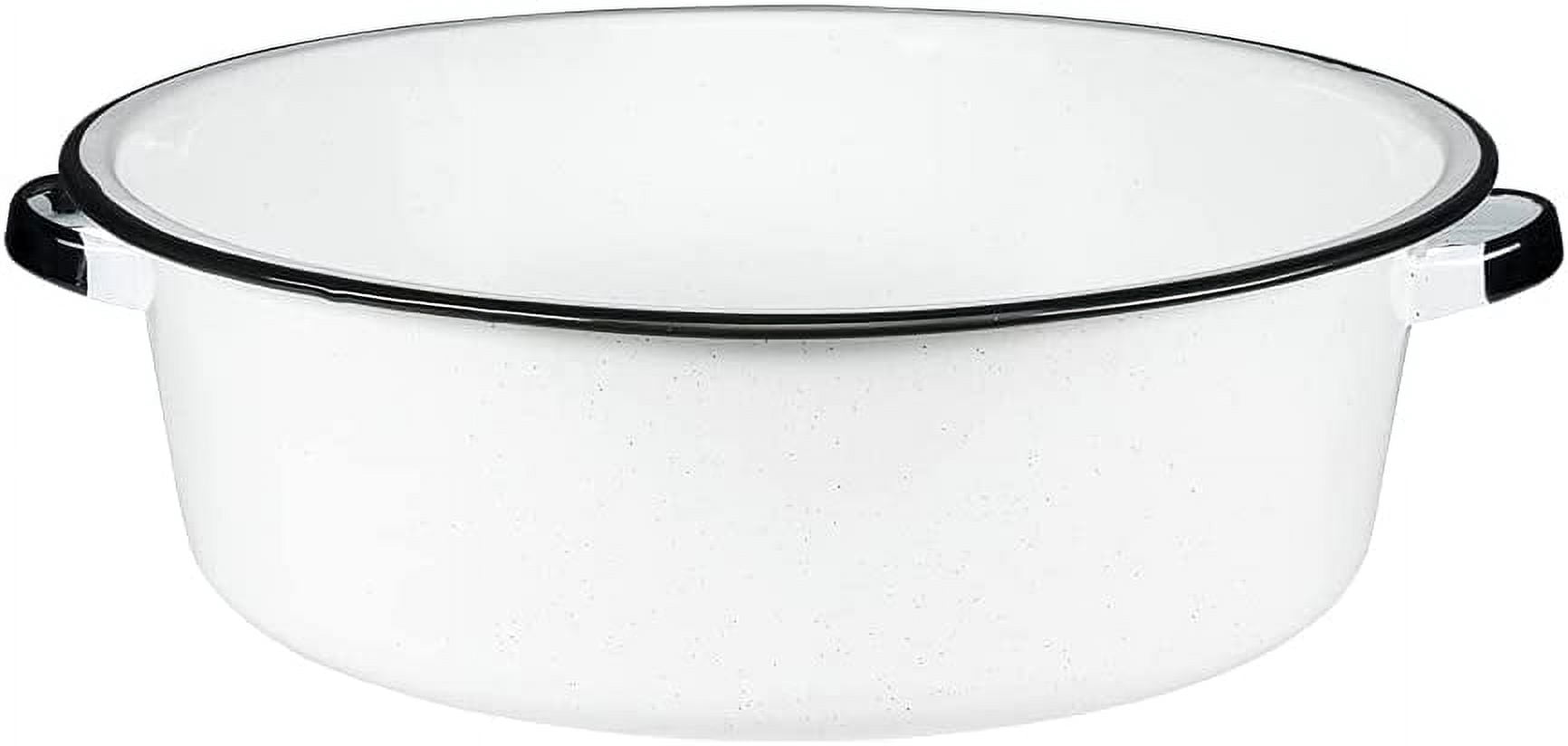 Enamel on Steel Dish Pan with handles, 15-Quart capacity, Speckled ...