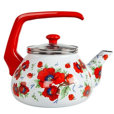 Lenox Butterfly Meadow Enamelware Decorative Metal Tea Kettle with ...