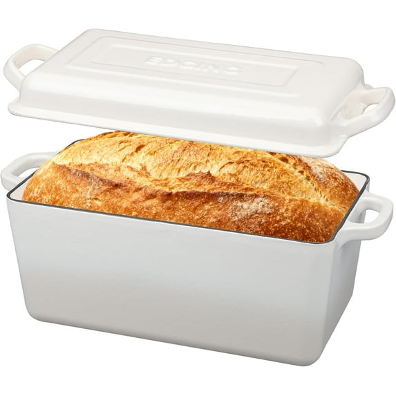 Enameled Cast Iron Dutch Oven, Oblong Bread Oven for Sourdough Bread ...