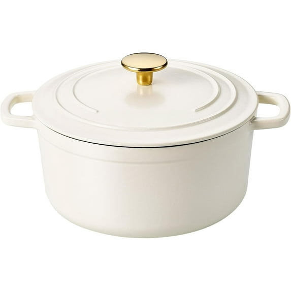 Enameled Cast Iron Dutch Oven Pot with Lid, 4 QT Dutch Ovens, Heavy ...