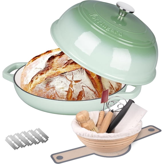 Enameled Cast Iron Dutch Oven Pot with Lid, Bread Oven for Sourdough ...