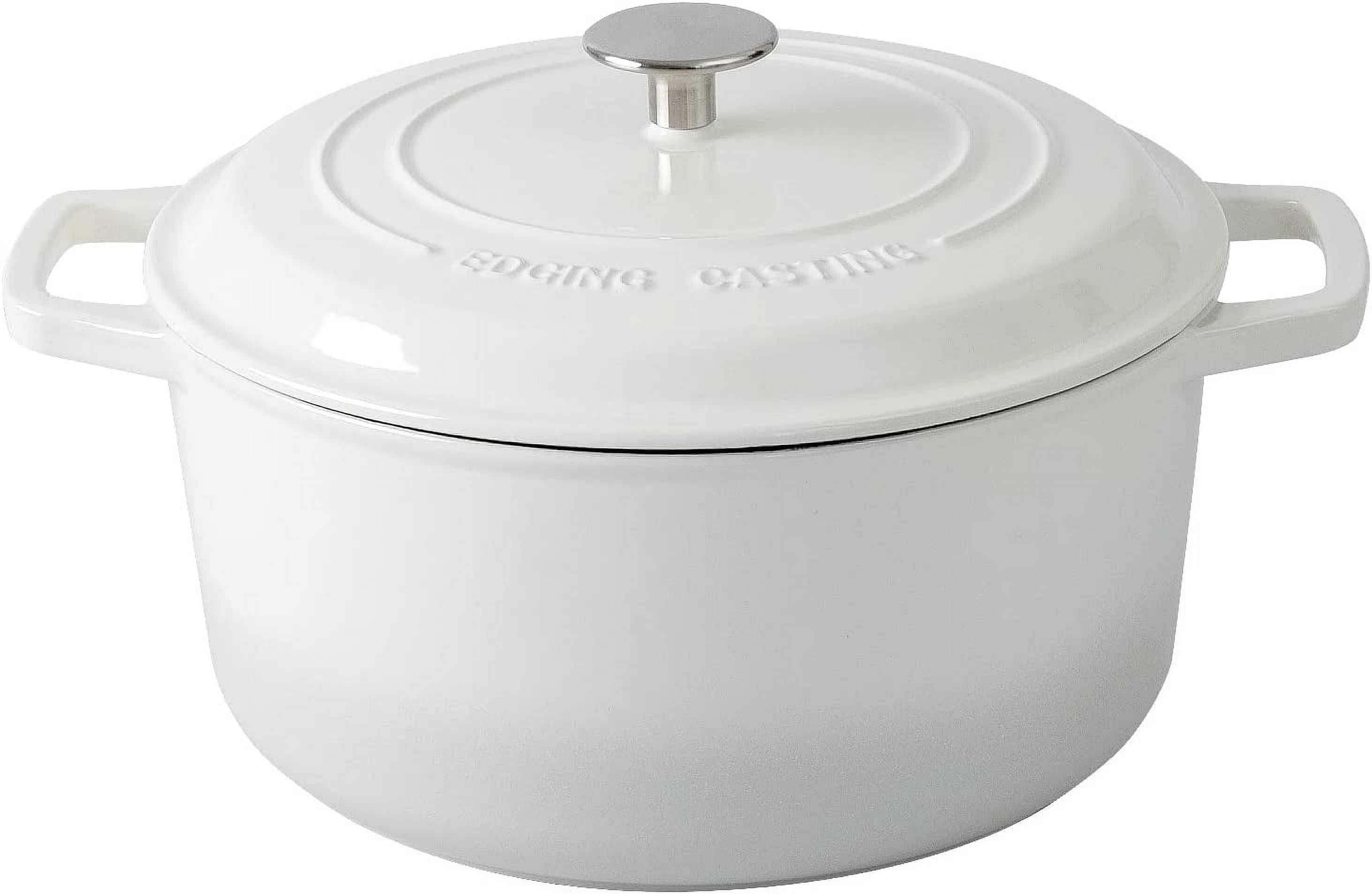 Enameled Cast Iron Dutch Oven Pot with Lid, 6 Quart Round Dutch Ovens ...