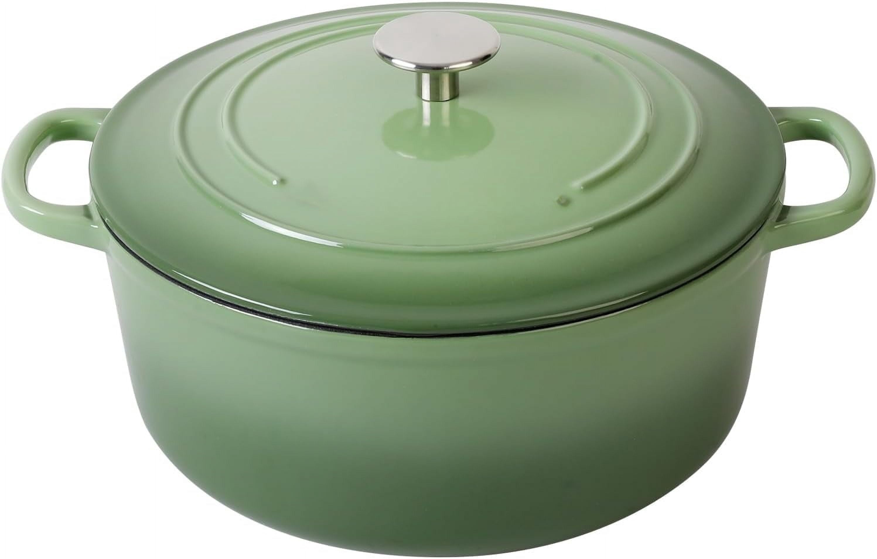 Enameled Cast Iron Dutch Oven Pot with Lid for Bread Baking, Cooking ...