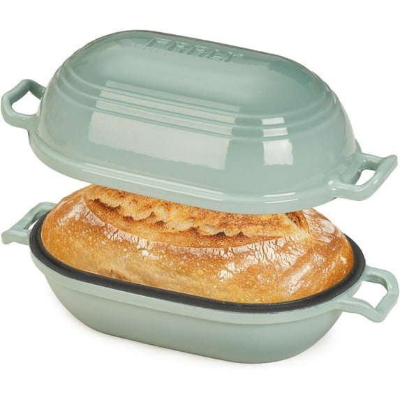 Enameled Cast Iron Dutch Oven for Sourdough Bread Baking,9 x 5-4/5 Inch ...
