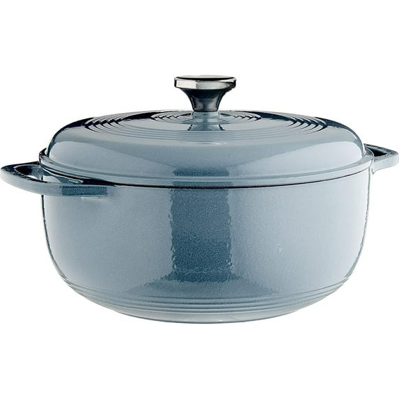Enameled Cast Iron Dutch Oven with Lid – Dual Handles – on Stovetop ...