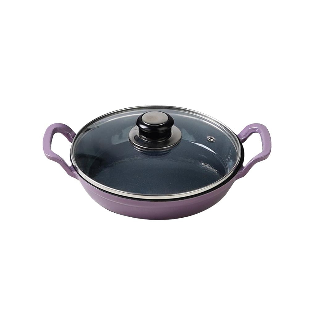 Enameled Cast Iron Round Braiser, Enameled Cast Iron Dutch Oven Shallow ...