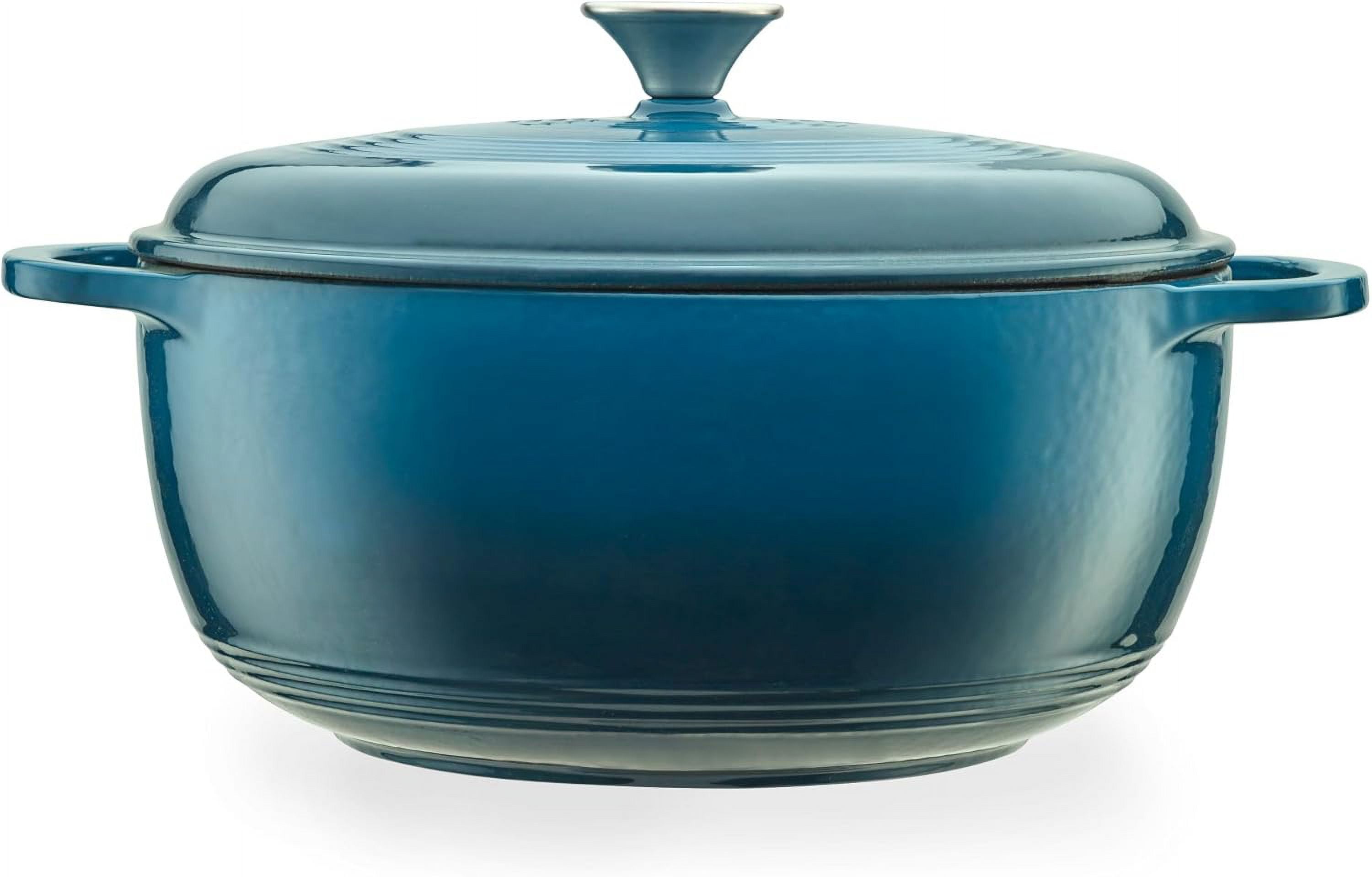 Enameled Cast Iron Round Dutch Oven, 6 qt., Turquoise - Walmart.com