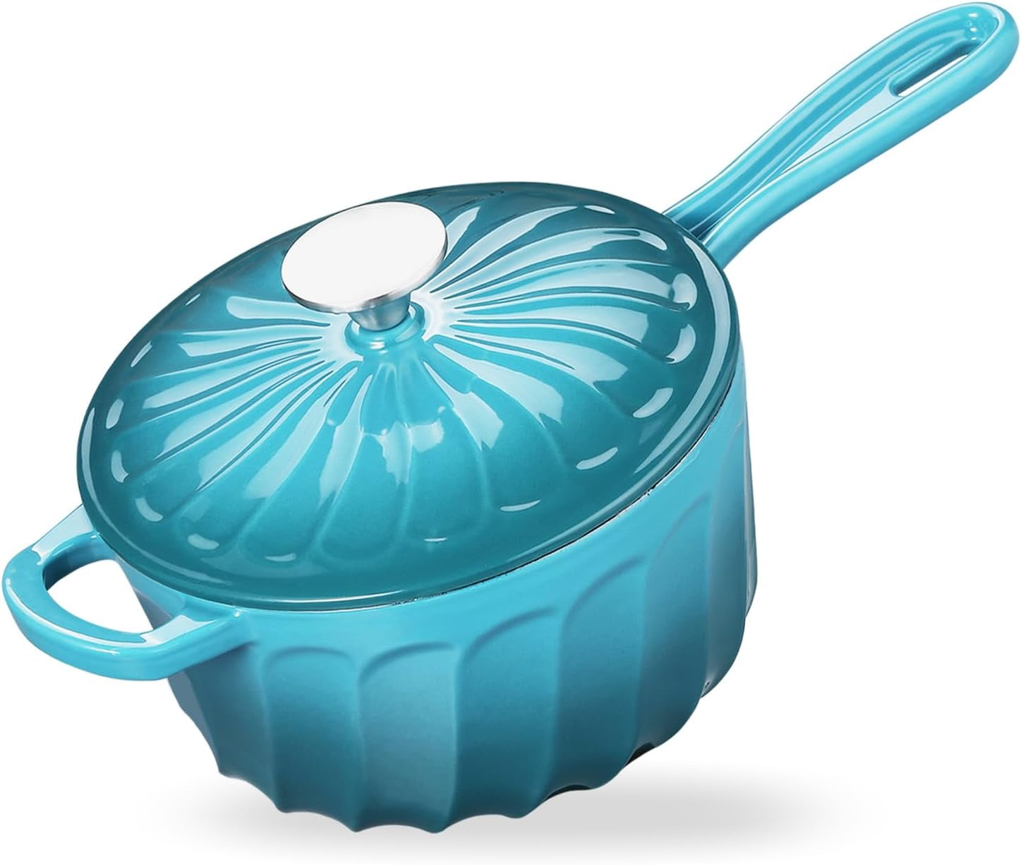 Enameled Cast Iron Sauce Pan, 2 Quart Enameled Milk Sauce Oven, Mini ...