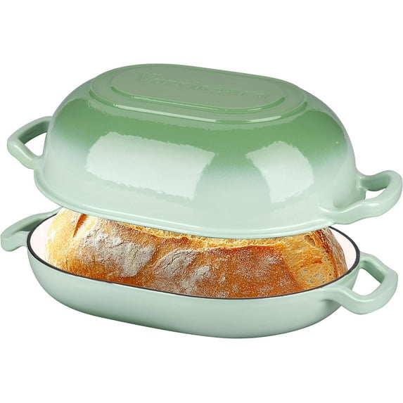 Enameled Cast Iron Sourdough Bread Oven, Dutch Oven, Loaf Cast Iron ...