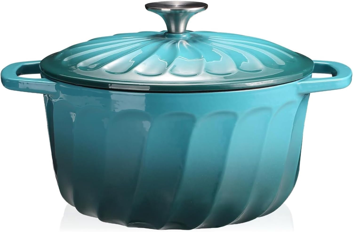 Enameled Dutch Oven with Lid,Cast Iron Dutch Oven Pot,Dual Handles for ...