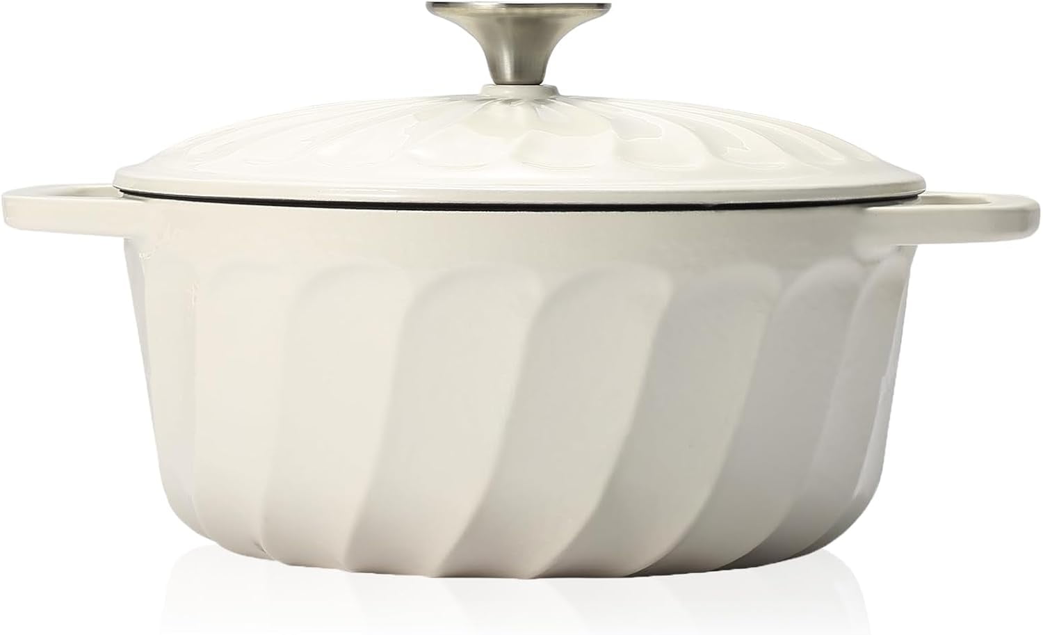 Enameled Dutch Oven with Lid,Cast Iron Dutch Oven Pot,Dual Handles for ...
