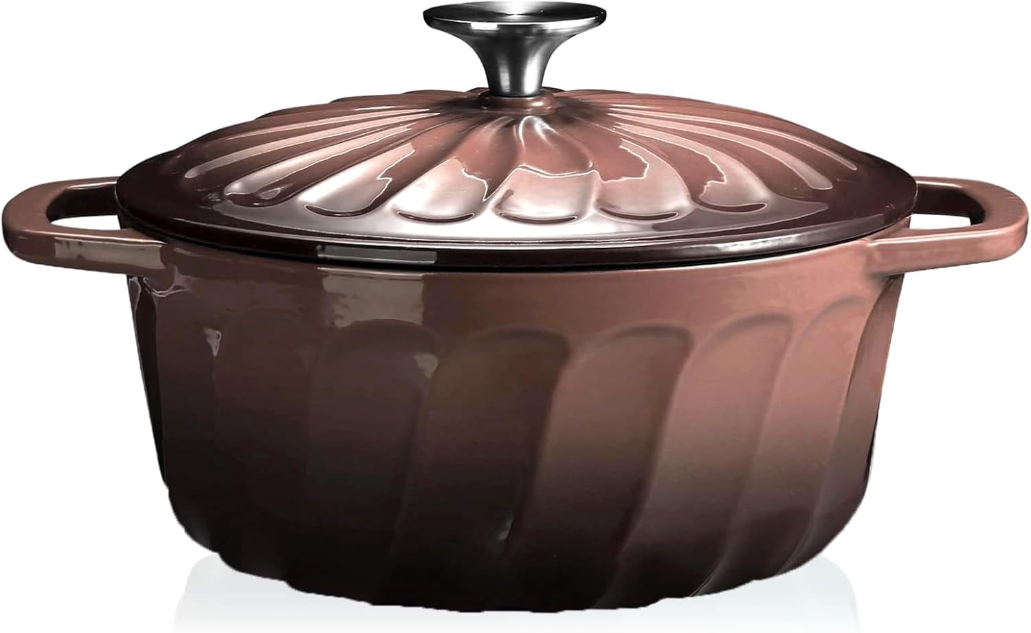 Enameled Dutch Oven with Lid,Cast Iron Dutch Oven Pot,Dual Handles for ...