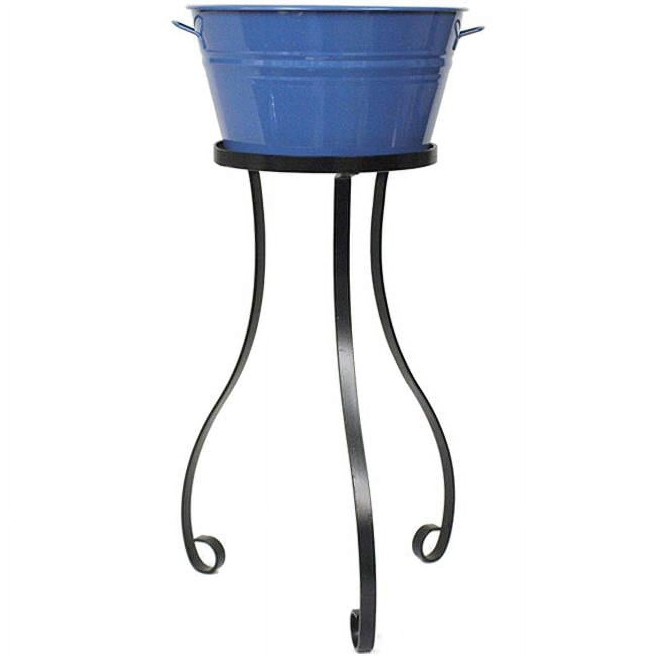 Enameled Galvanized Steel Beverage Tub with Iron Stand, Blue - Walmart.com