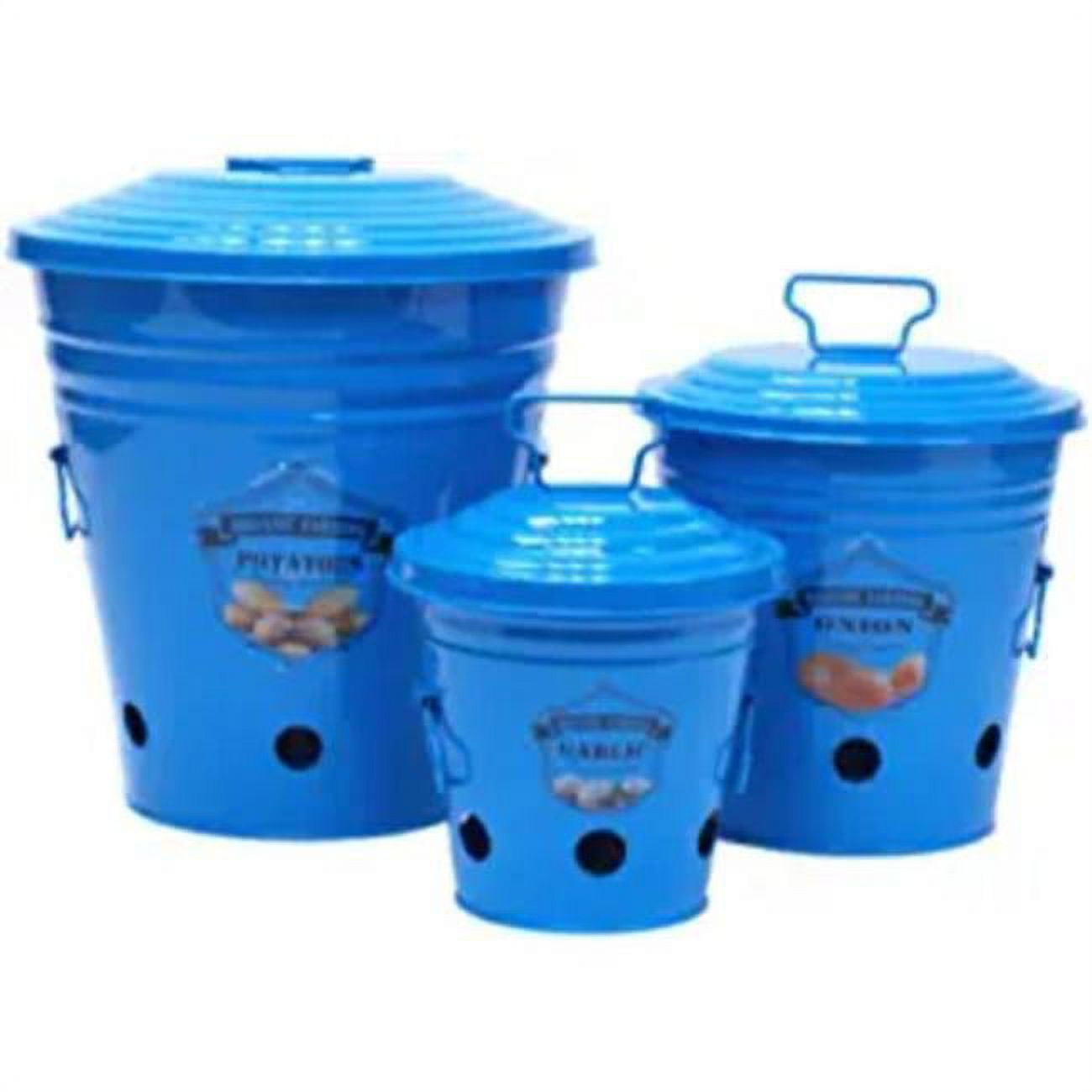 Enameled Galvanized Steel Storage Container, Blue - Walmart.com
