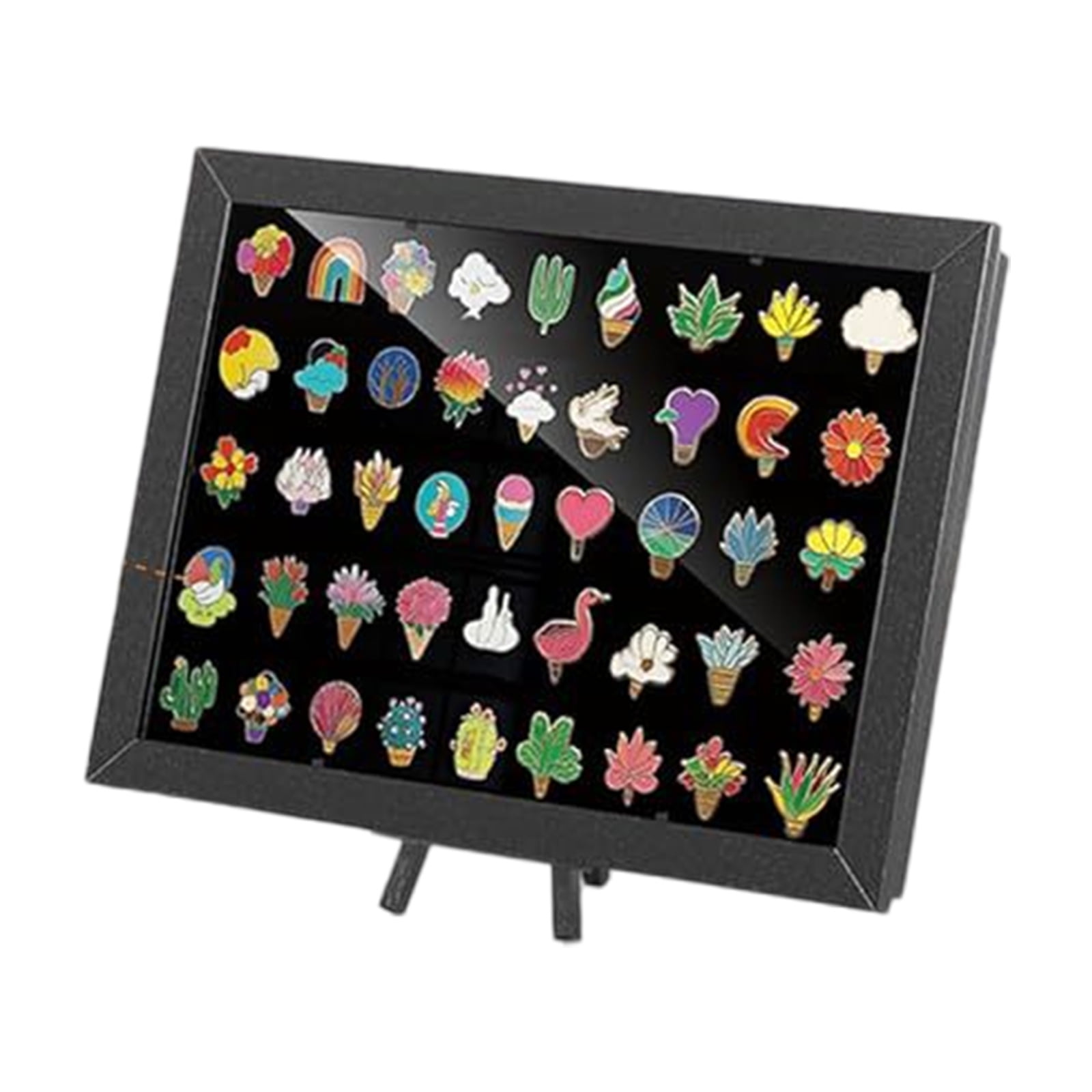 Enameled Pin Display Case With Closure Accessory for Wall and Tabletop ...