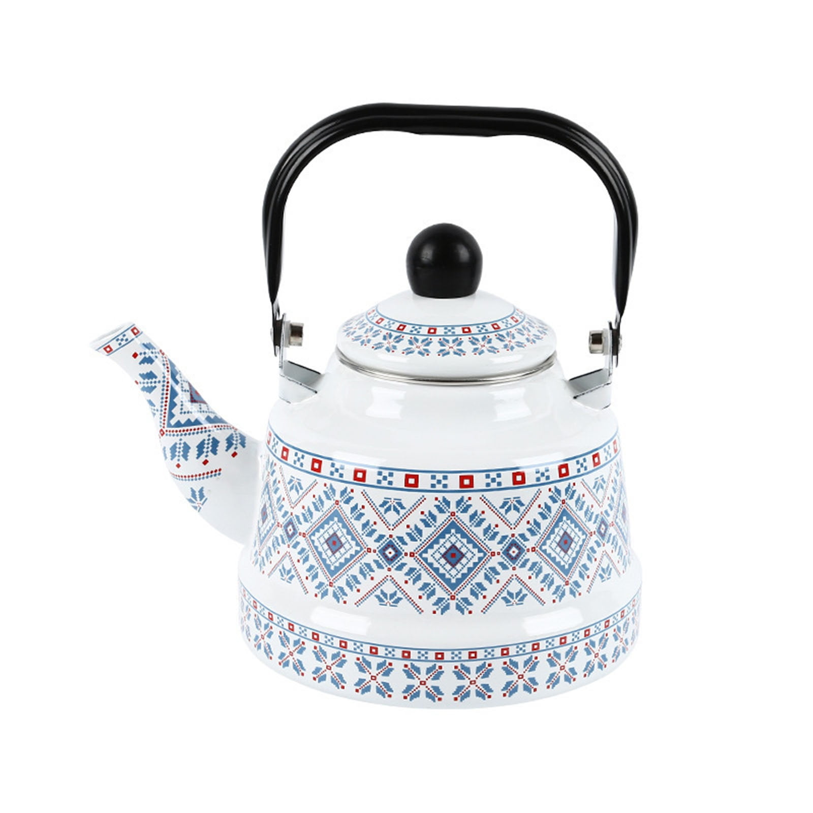 Enameled tea kettle in vintage style, with spout kettle, enamel kettle ...