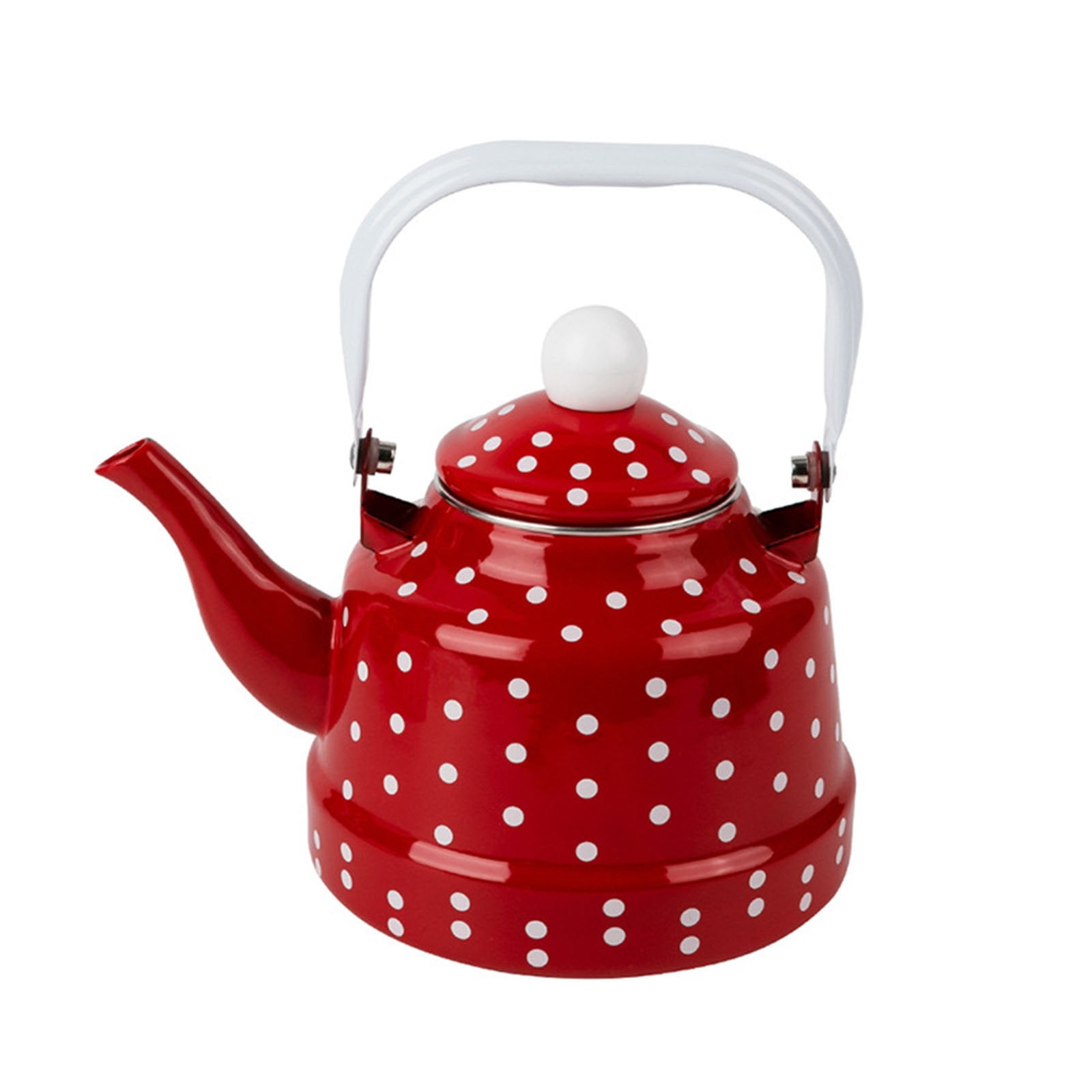 Enameled tea kettle in vintage style, with spout kettle, enamel kettle ...