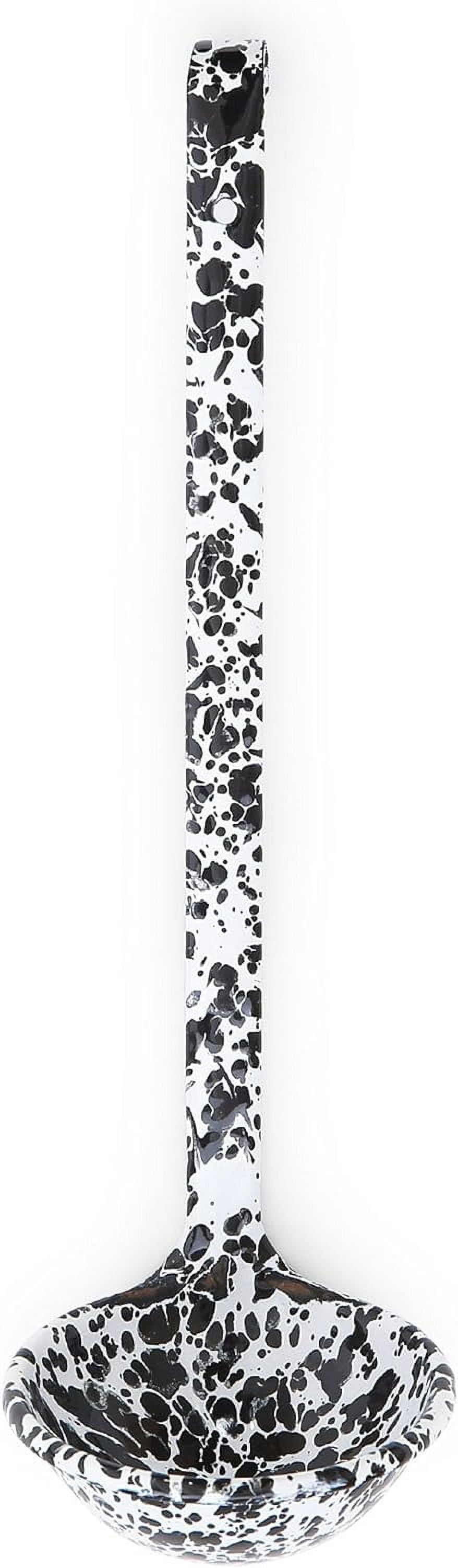Enamelware Ladle, 12 inch, Black/White Splatter - Walmart.com