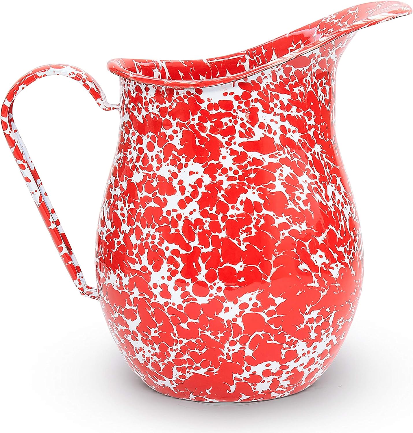 Enamelware Pitcher, 3 quart, Red/White Splatter - Walmart.com