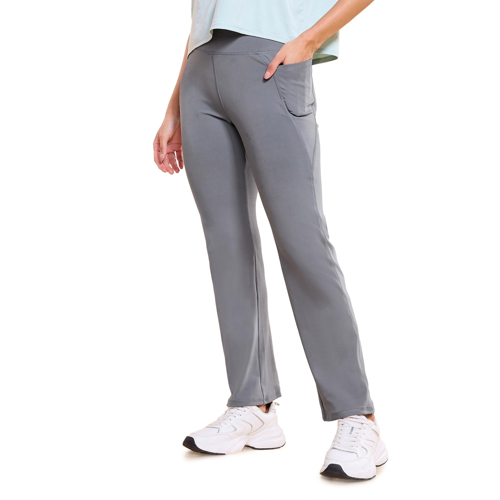 Enamor A402 Boot Cut Active Pant Dry Fit High Waist Workout Leggings ...