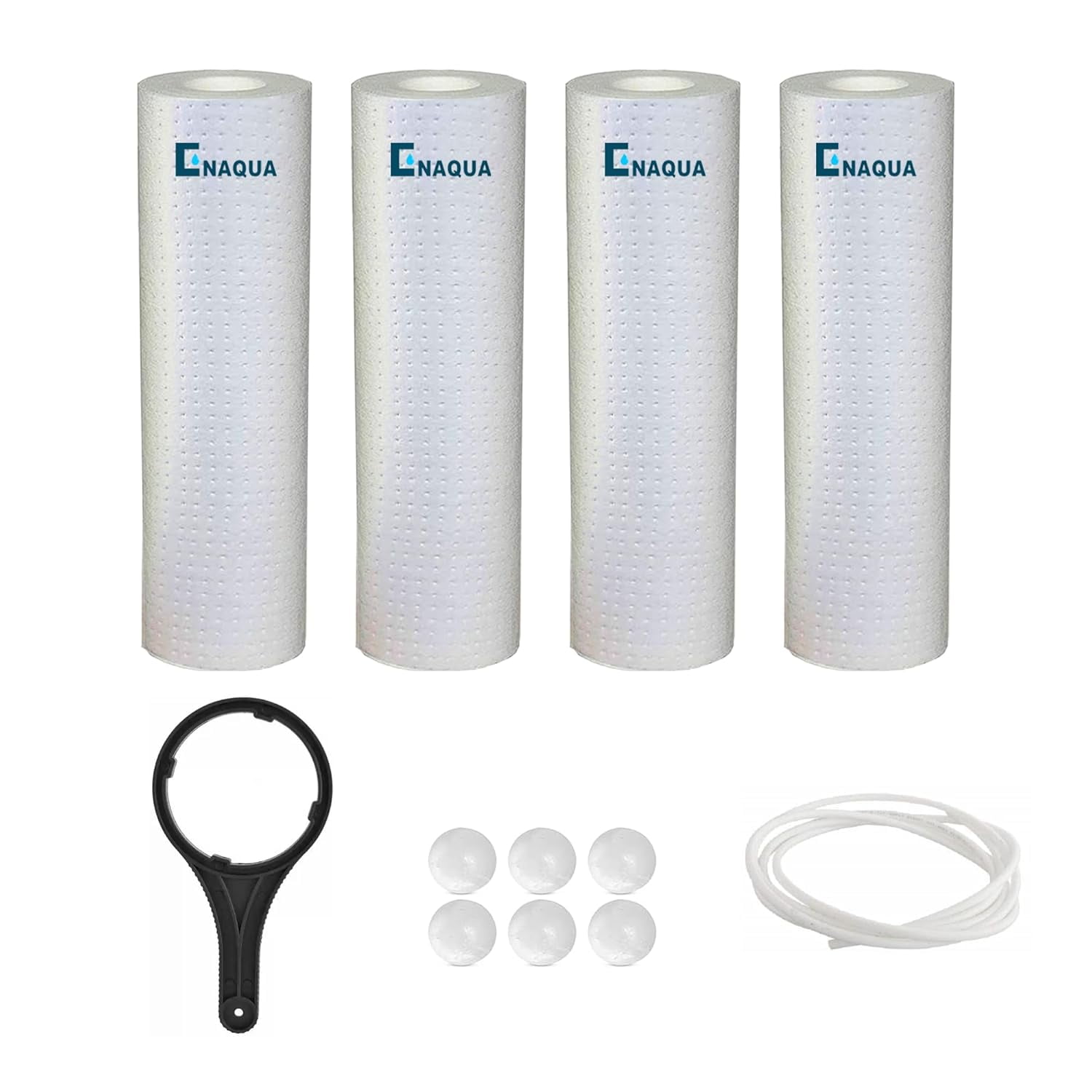 Enaqua High Density 10 Inch 5 Micron Pre FilterSpun Filter for RO Water ...