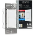 Enbrighten Add-on In-Wall Paddle Switch, 46199, White & Light Almond ...