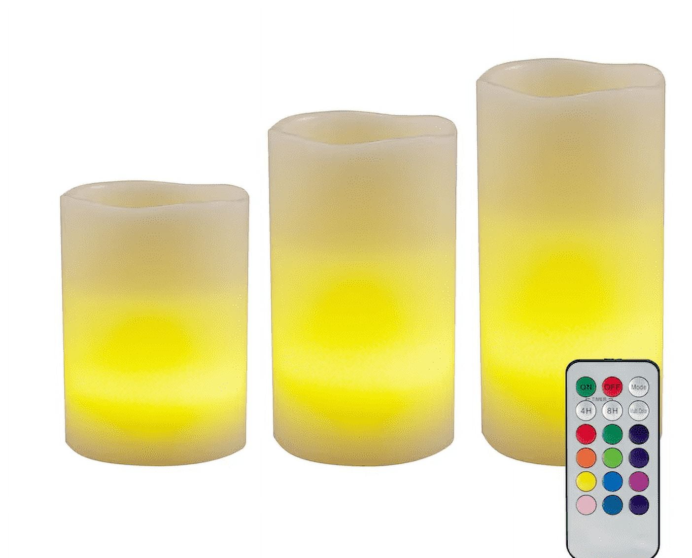 Enbrighten Basics Flameless Flickering LED Candles, Battery Operated ...