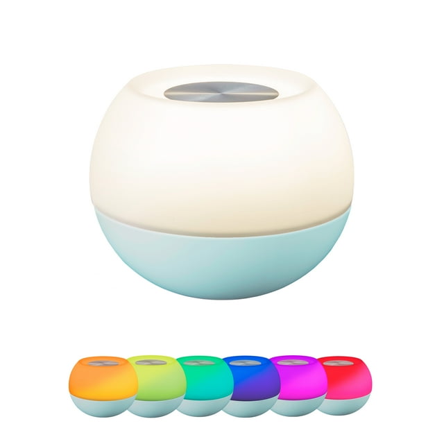 Enbrighten Color Changing LED Tabletop Night Light, Teal, 49109 ...