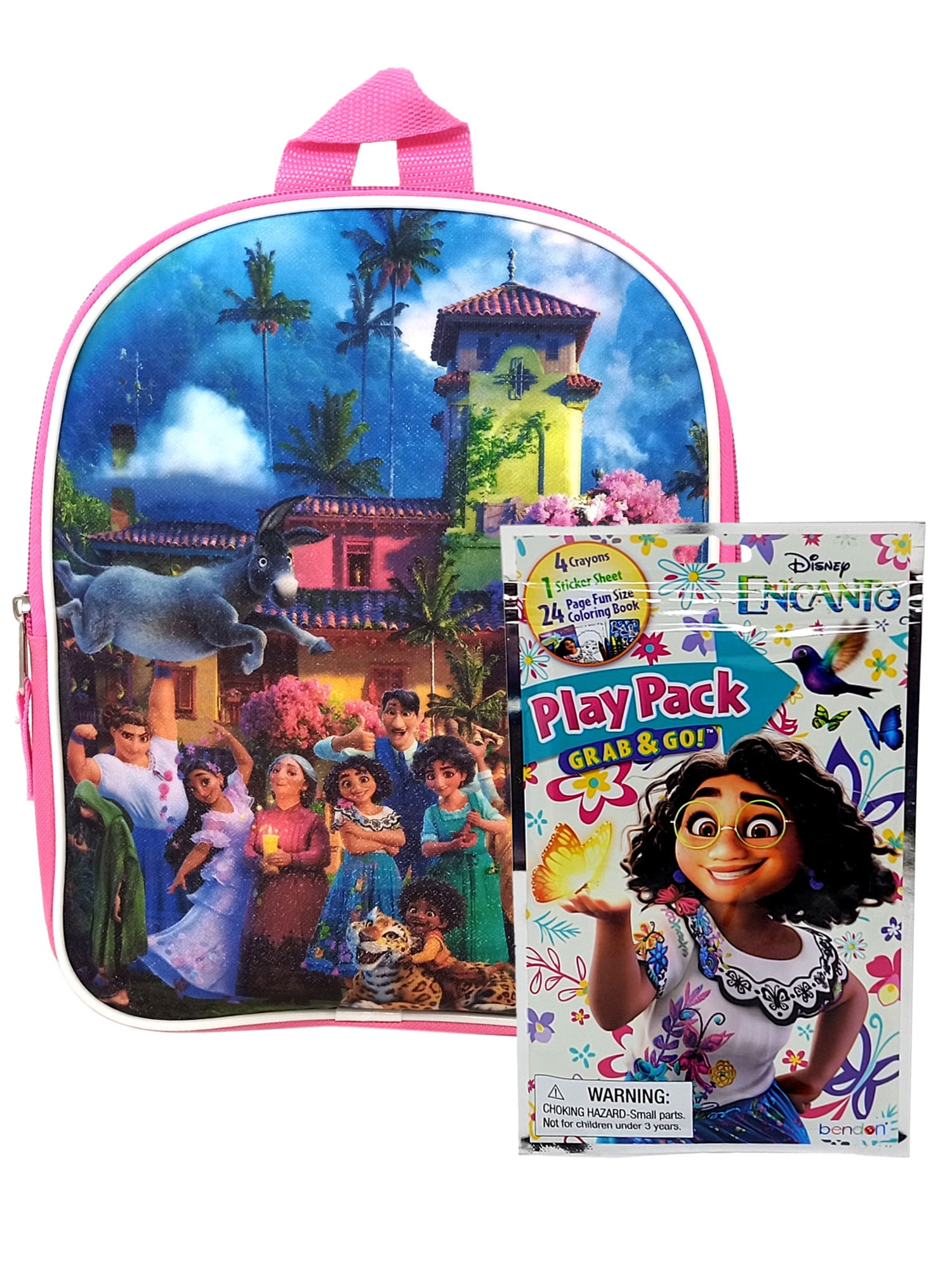Encanto 11" Backpack Disney Madrigal w/ Play Pack Crayons Stickers Set ...