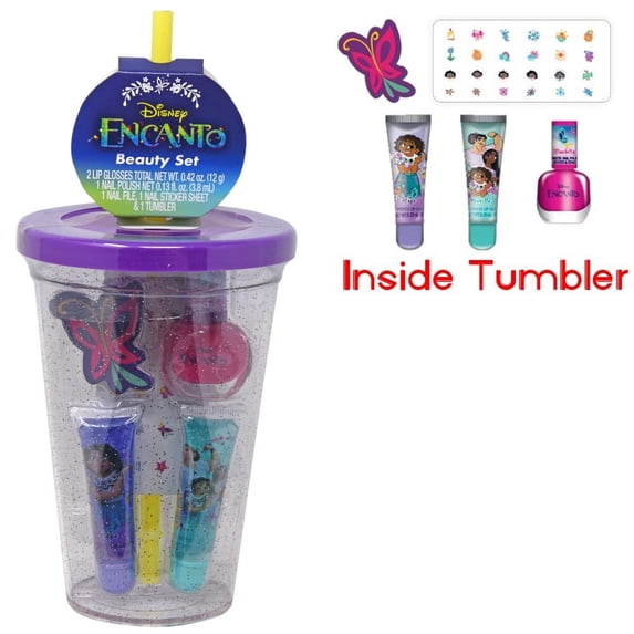 Encanto 6 Piece Beauty Cosmetic Set in Plastic Tumbler - Walmart.com
