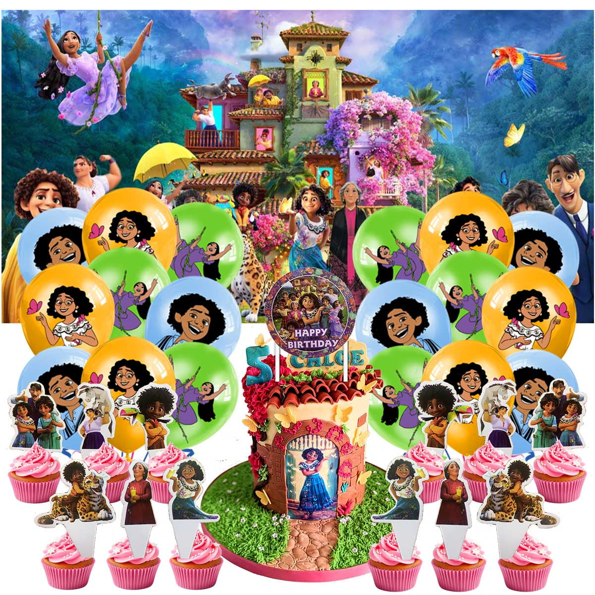 Encanto Birthday Party Decorations Supplies Set Latex Balloons Kit ...