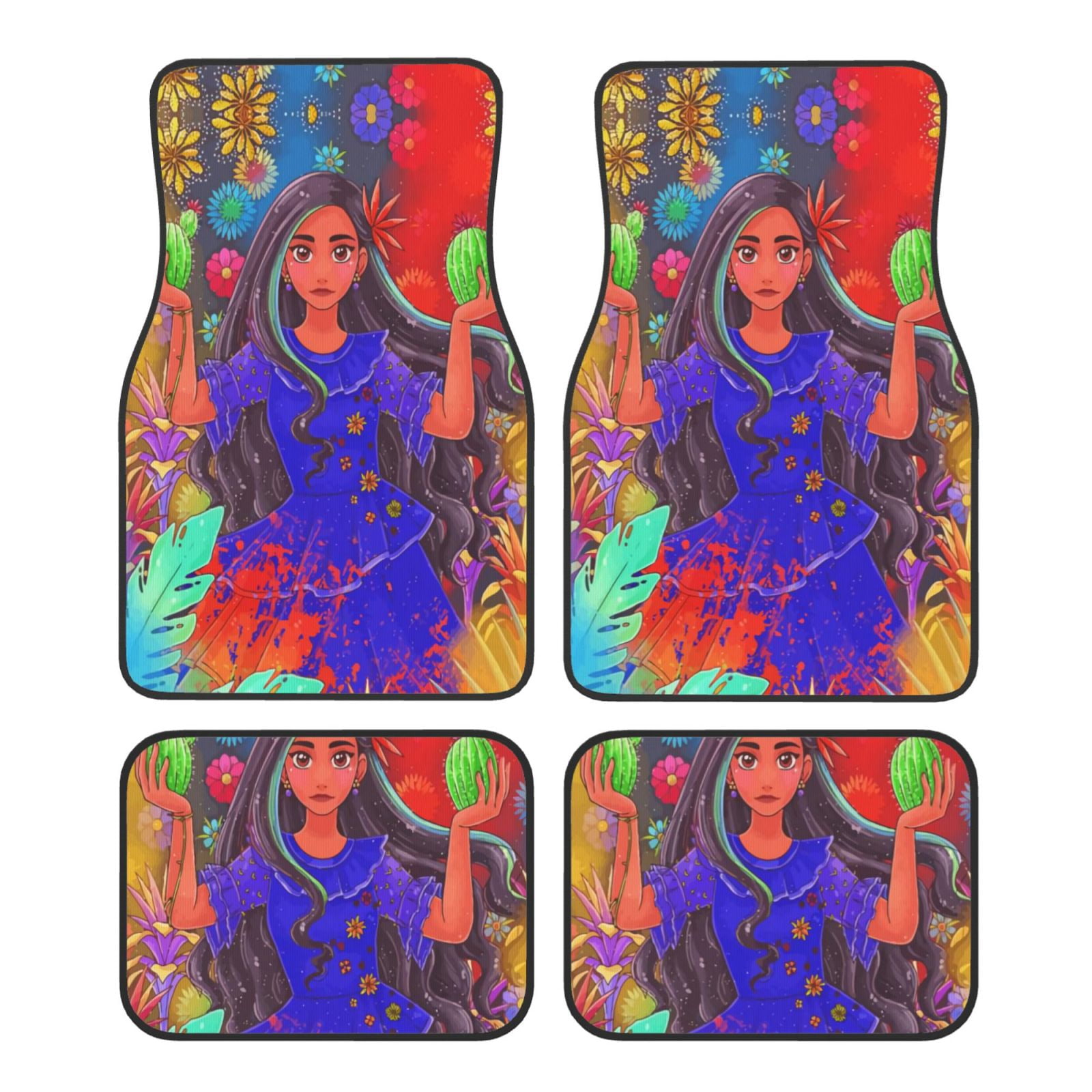 Encanto Car Floor Mats Set of 4, Anti-Skid Universal Automotive Carpet ...