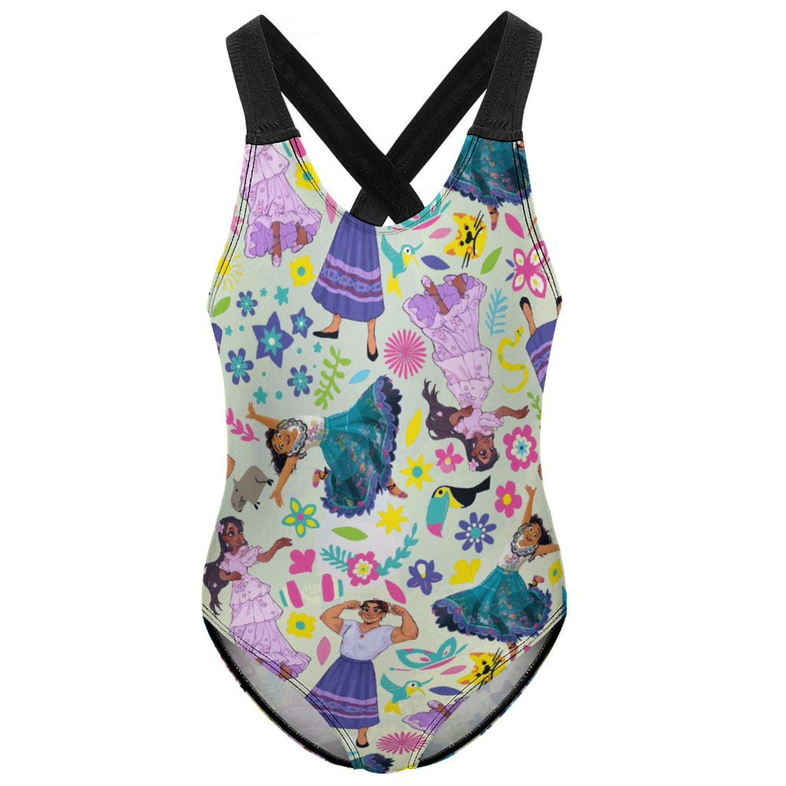 Encanto Cartoon girls one piece swimsuit cute swimsuit 6-7Y（110cm ...