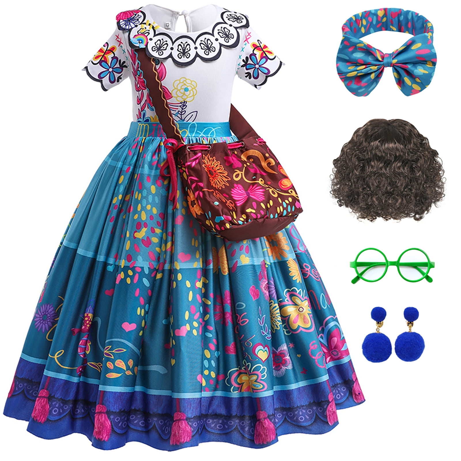 Encanto Dress for Girls, Mirabel Costume Dress Up Outfit Costume Party ...