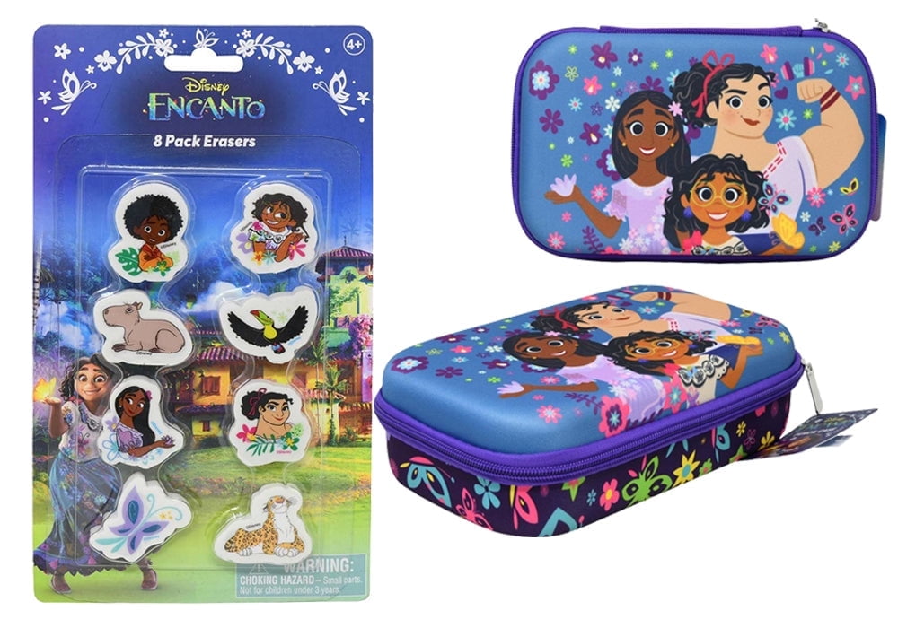 Buddy N Buddies Encanto EVA Pencil Case with 8 Pack Character Erasers ...