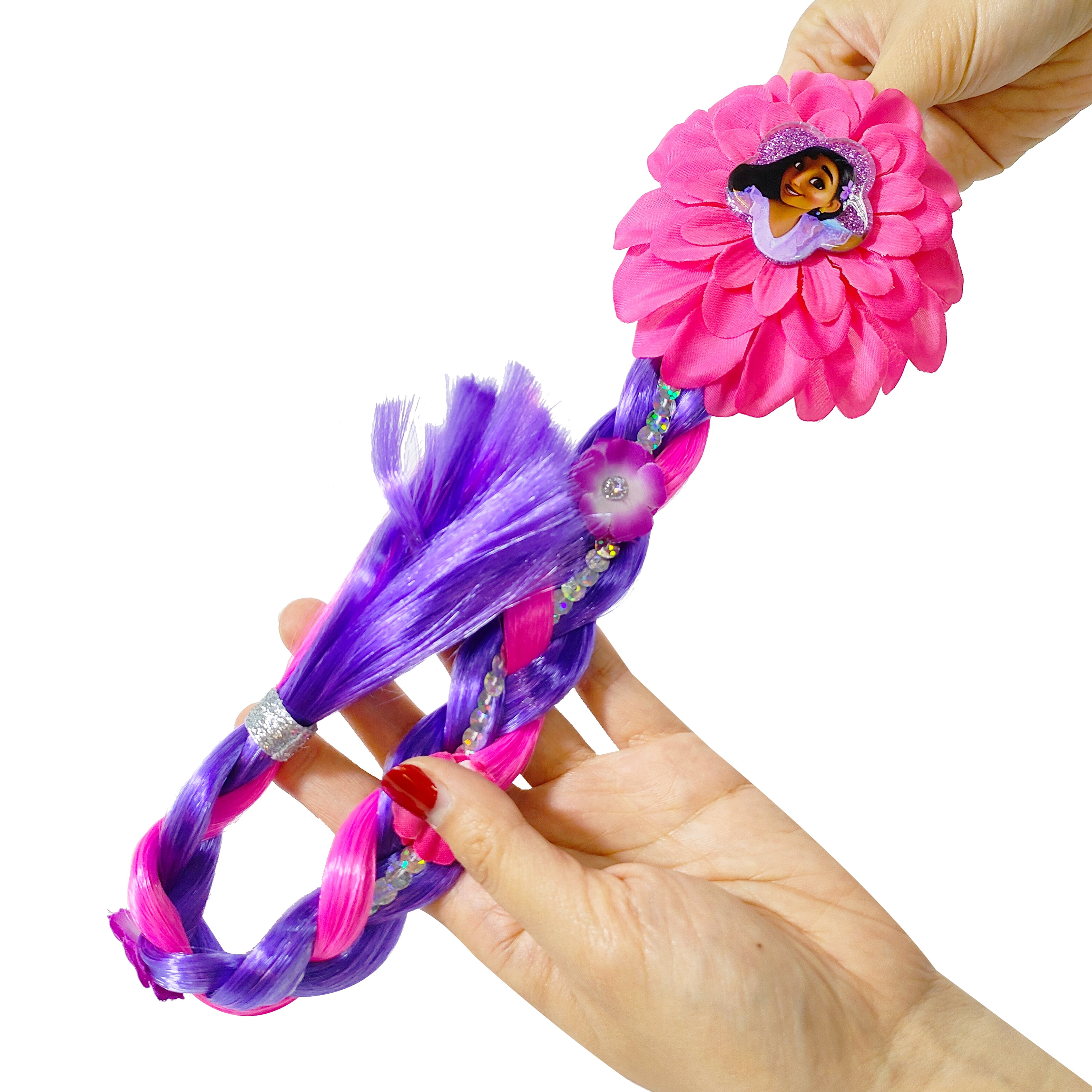 Encanto Faux Hair Braid, Purple and Pink with Embellishments - Walmart.com