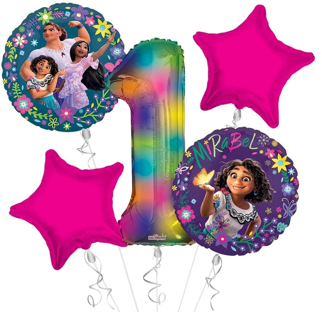 Encanto Happy Birthday 1st Birthday Balloon Bouquet (5 Balloons ...