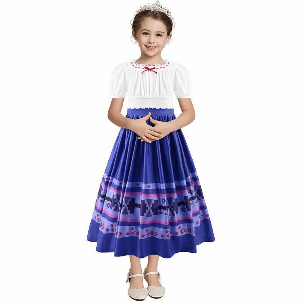 Encanto Luisa Mirabel Cosplay Costume Dress for Girls High Waist ...
