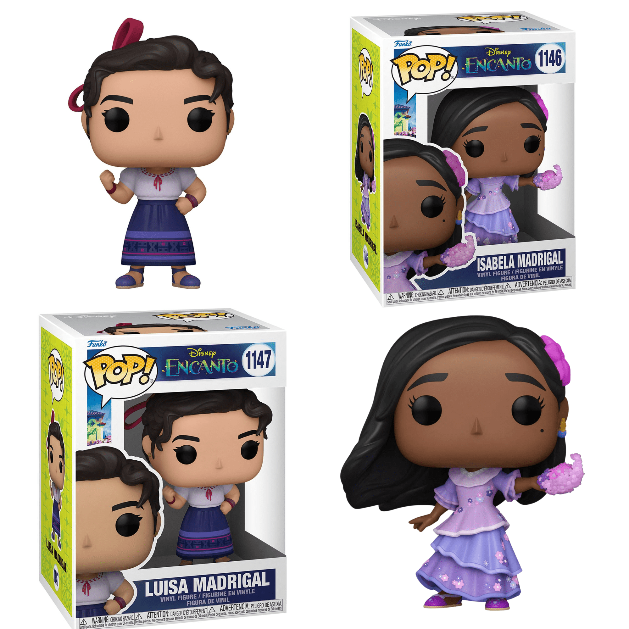 Encanto Madrigal Sisters Combo Pack: Luisa and Isabela Funko Pop! Vinyl ...