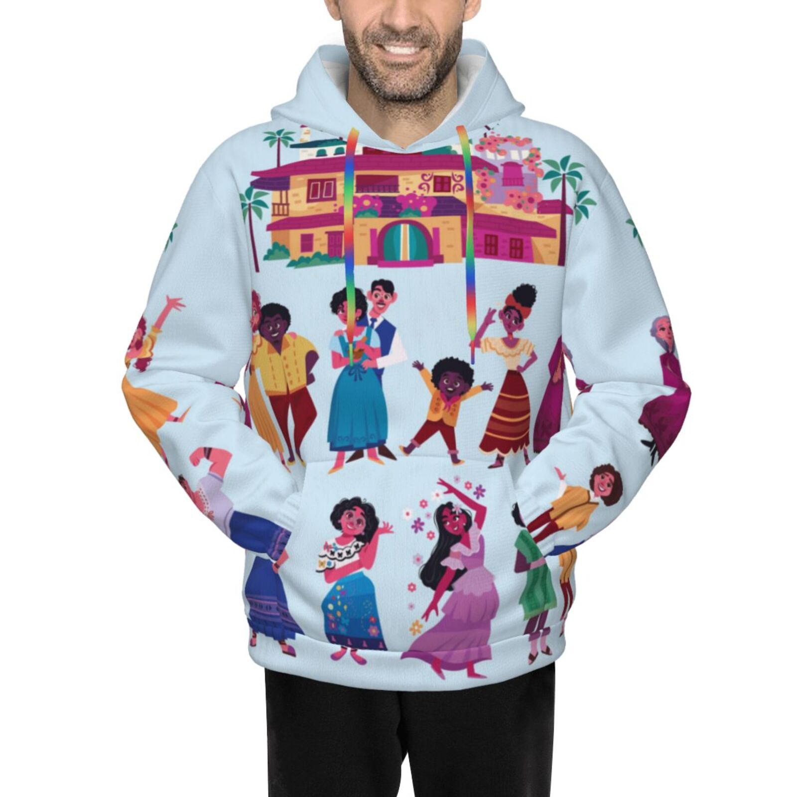 Encanto Men's Hoodie Novelty Pattern Adult Hooded Sweatshirts Casual ...