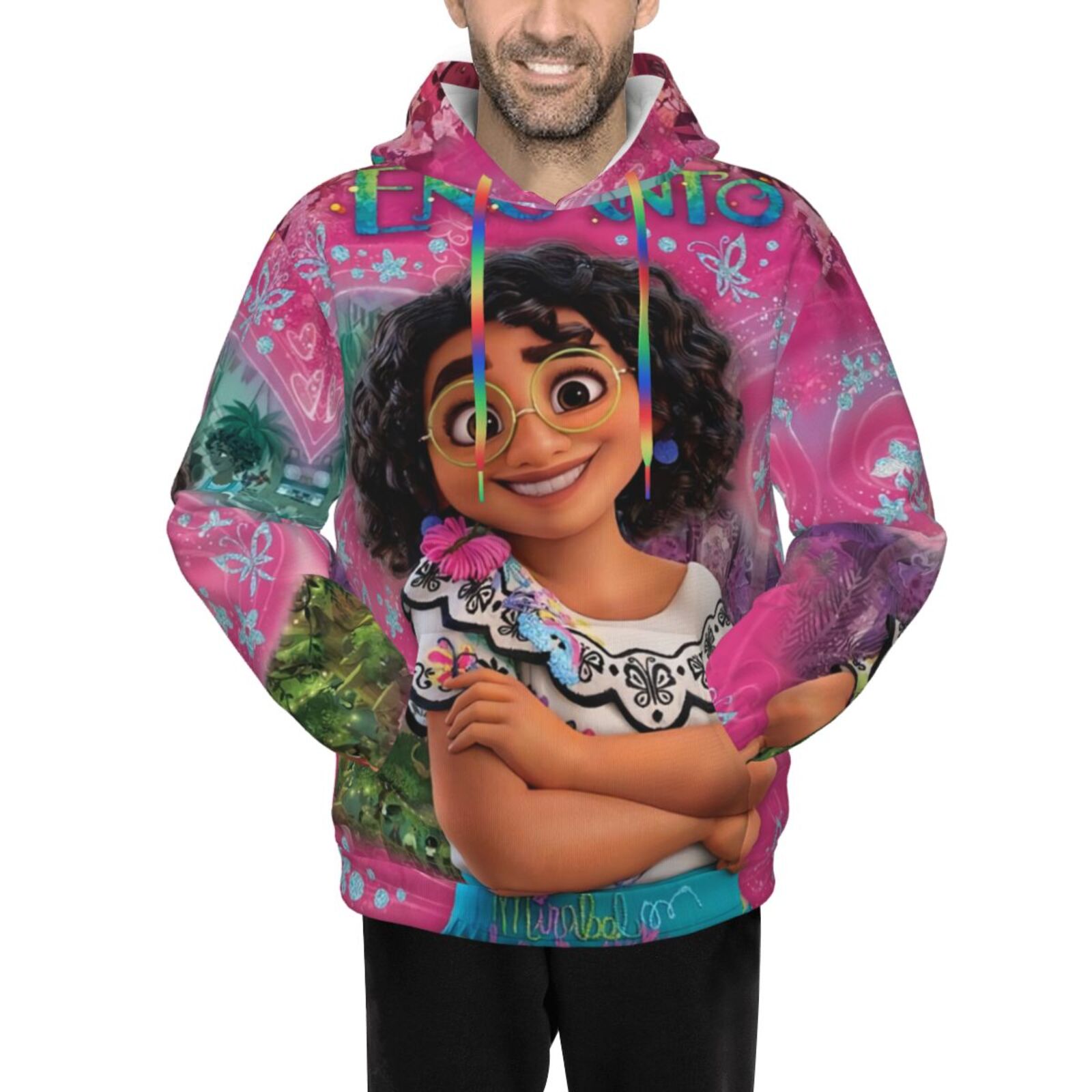 Encanto Men's Hoodie Novelty Pattern Adult Hooded Sweatshirts Casual ...