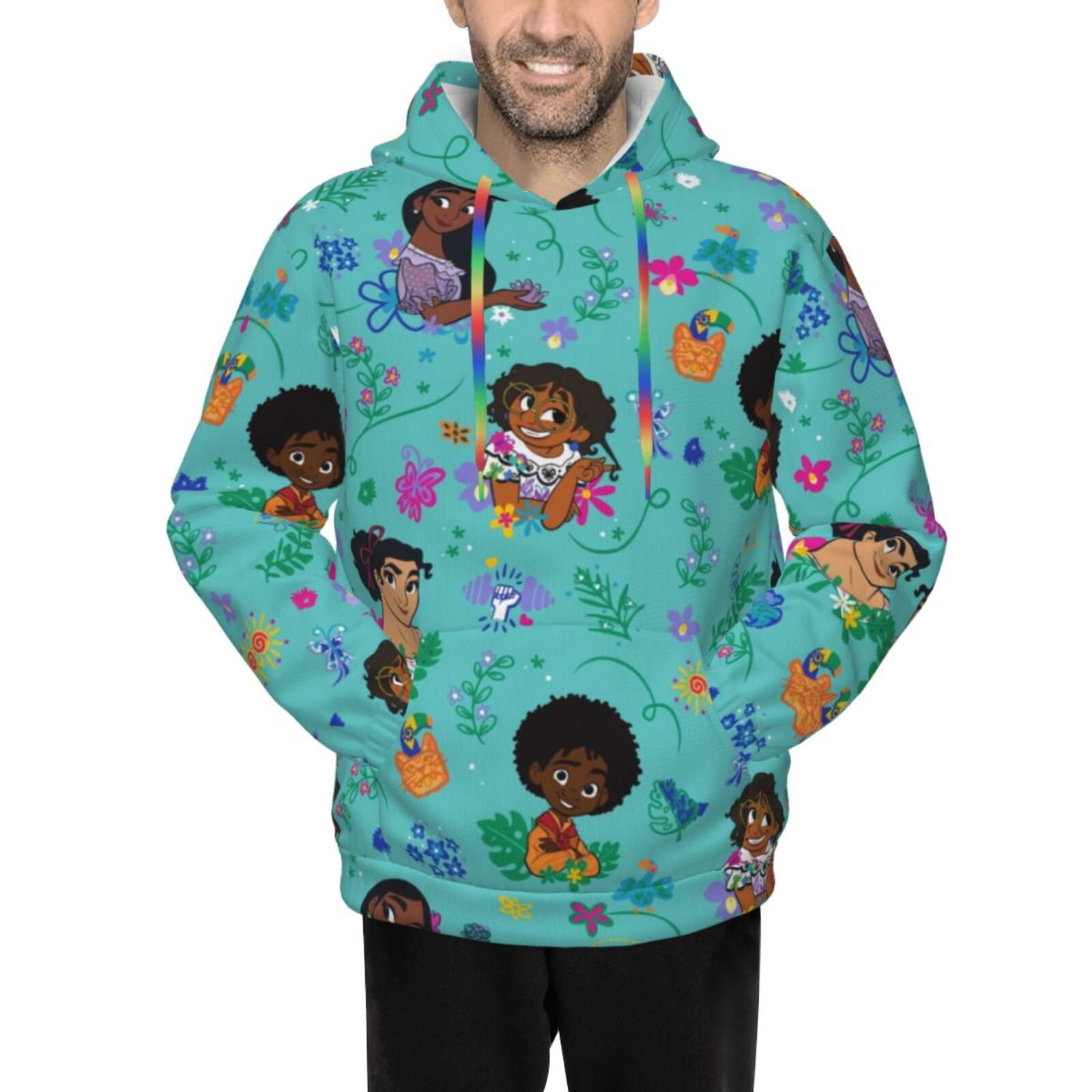 Encanto Men's Hoodie Novelty Pattern Adult Hooded Sweatshirts Casual ...