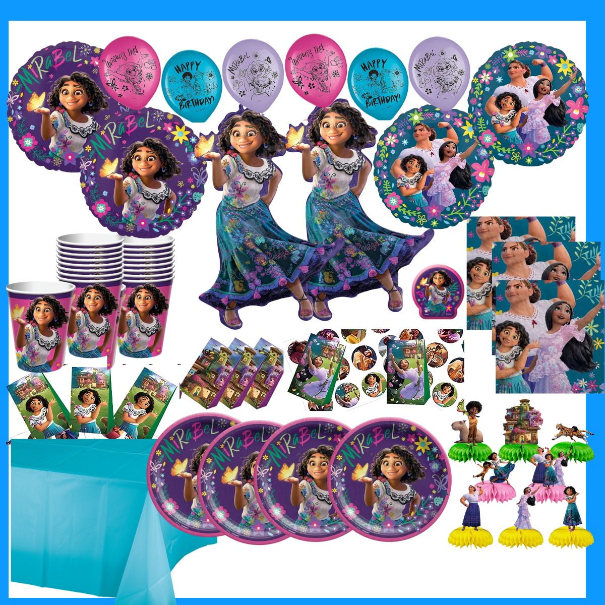 Mirabel Party Supplies Set for 16 Guests (86 Pieces!) - Encanto Theme ...