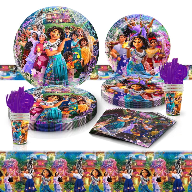 Encanto Party Tableware Set Plates Cup Kit Birthday Supplies ...