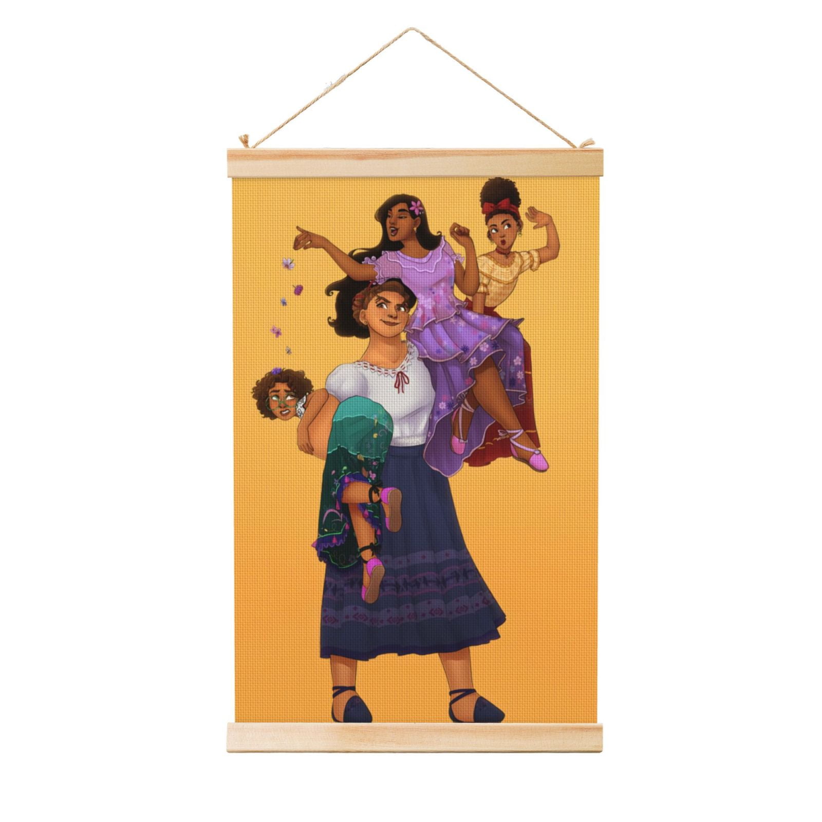 Encanto Poster Canvas Wooden Shaft Hanging Poster Home Decor, Aesthetic ...