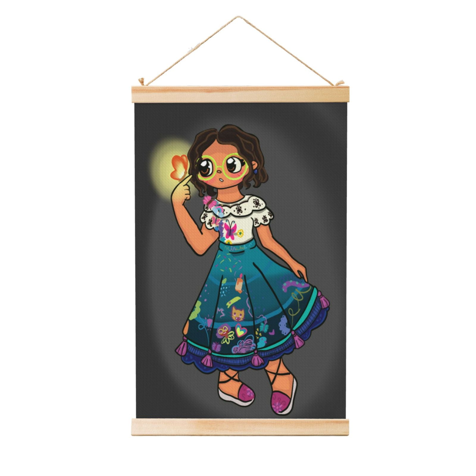 Encanto Poster Canvas Wooden Shaft Hanging Poster Home Decor, Aesthetic ...