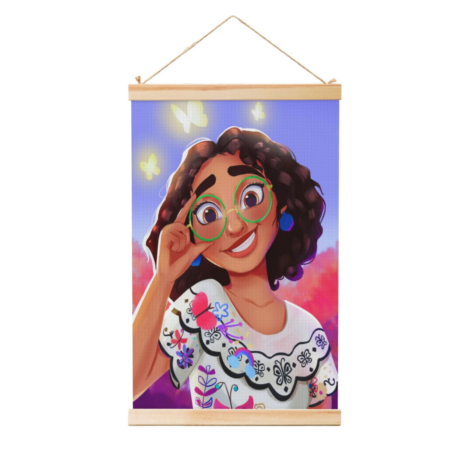 Encanto Poster Canvas Wooden Shaft Hanging Poster Home Decor, Aesthetic ...