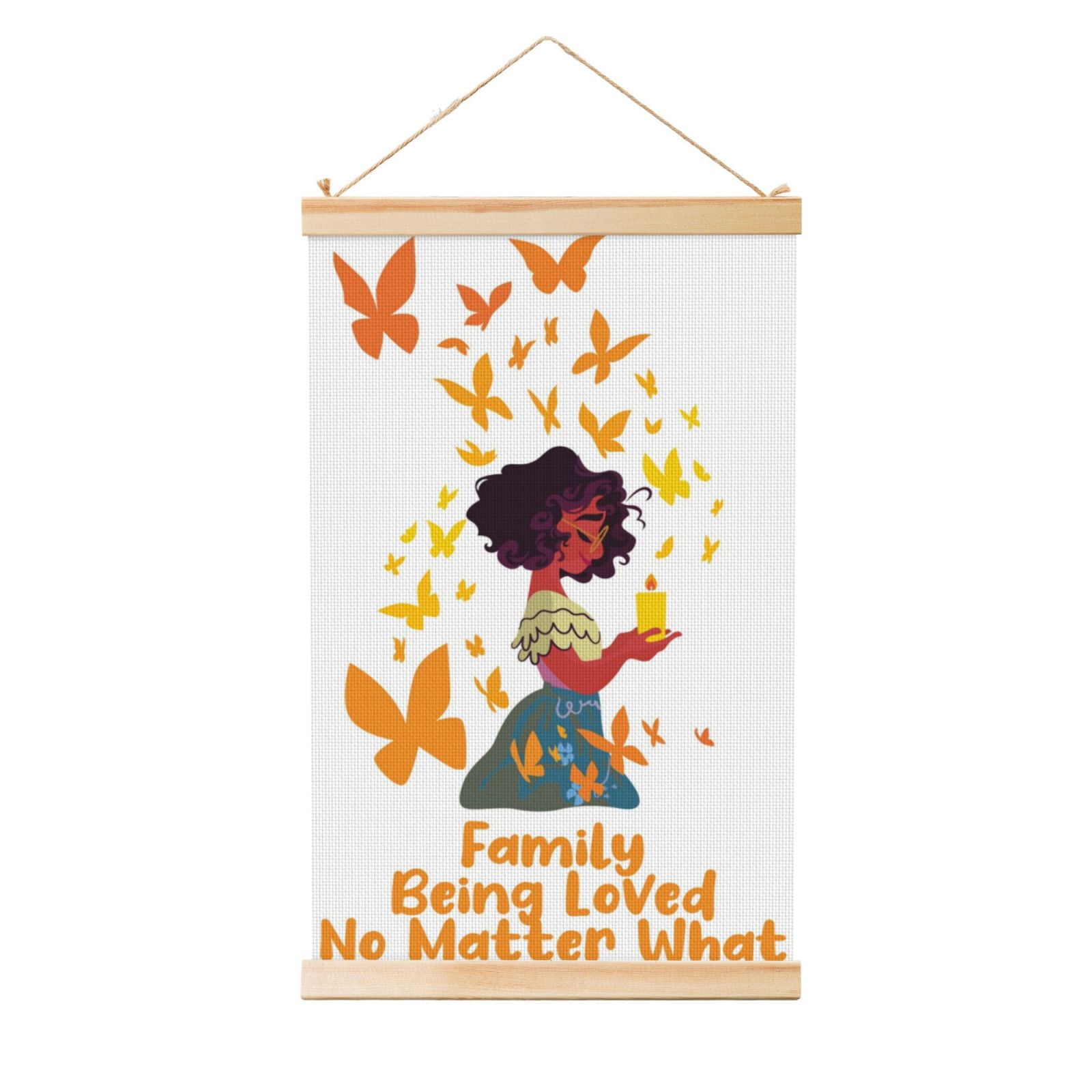 Encanto Poster Canvas Wooden Shaft Hanging Poster Home Decor, Aesthetic ...