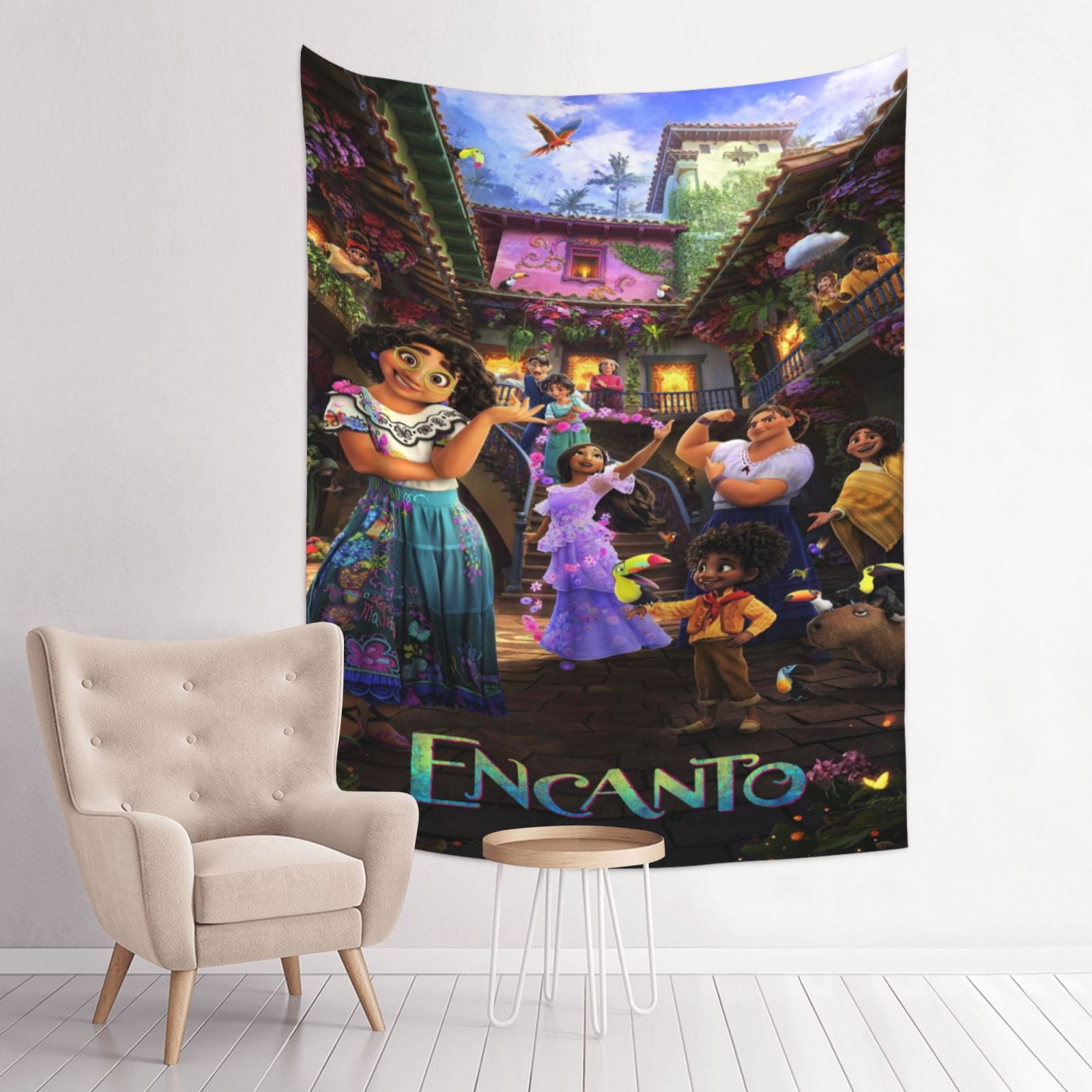 Encanto Tapestry Anime Poster Large Background Wall Art Bedroom Wall ...