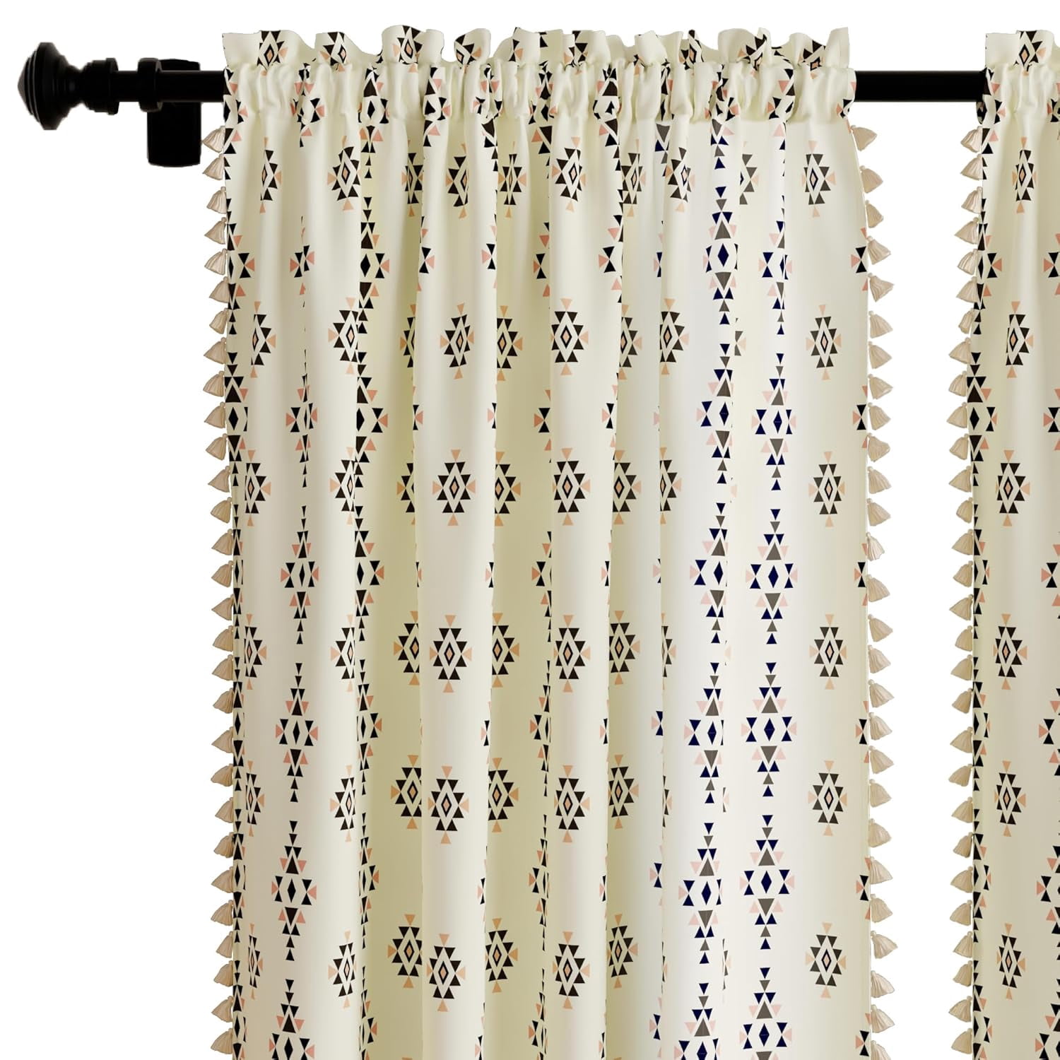 Encasa XO Boho Semi Sheer Curtains for Window in Bedroom Living Room ...